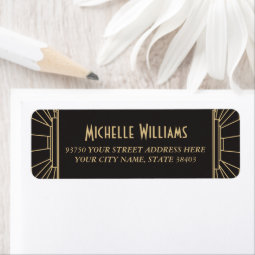 Art Deco Style Return Address Labels | Zazzle