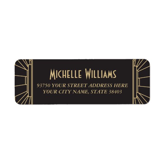 Art Deco Style Return Address Labels | Zazzle.com