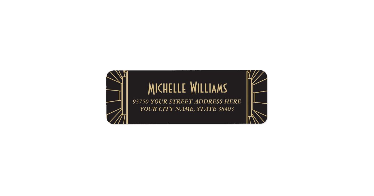 Art Deco Style Return Address Labels | Zazzle