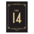 Art Deco Style Table Number | Zazzle