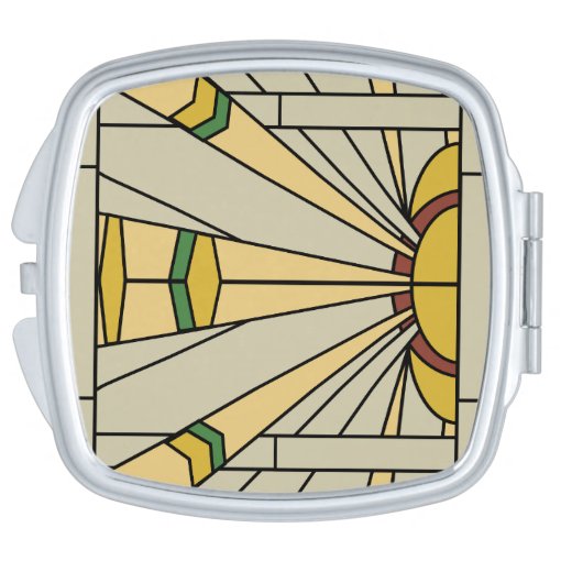 Art Deco Sunshine Compact Mirror | Zazzle