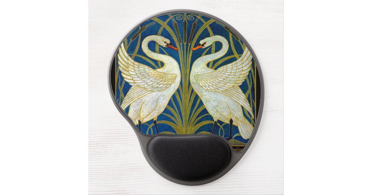 Art Deco Swans Mouse Pad | Zazzle