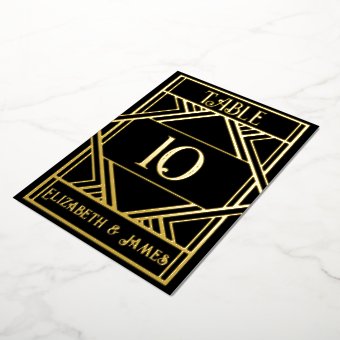 Art Deco Table Number | Zazzle