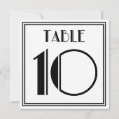 Art Deco Table Number 10 | Zazzle