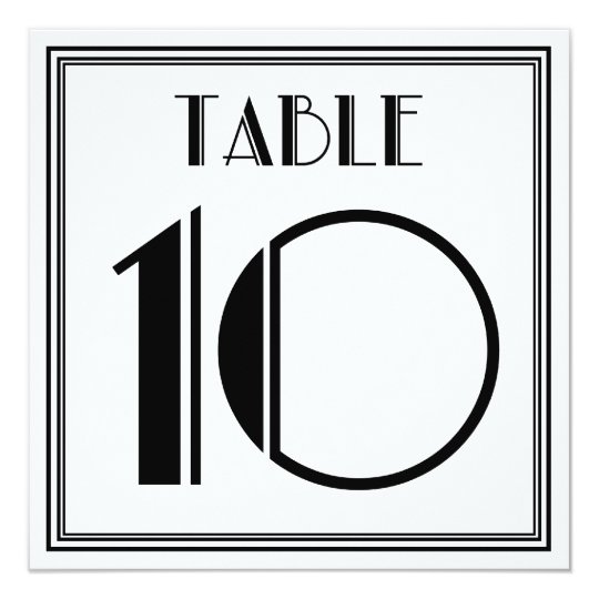 Art Deco Table Number 10 | Zazzle.com