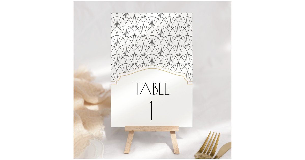Art Deco Table Numbers | Zazzle