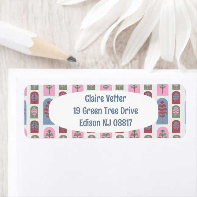 Art Deco Trees Label | Zazzle