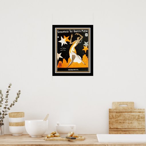 Art Deco "Underneath the Harlem Moon" Poster | Zazzle