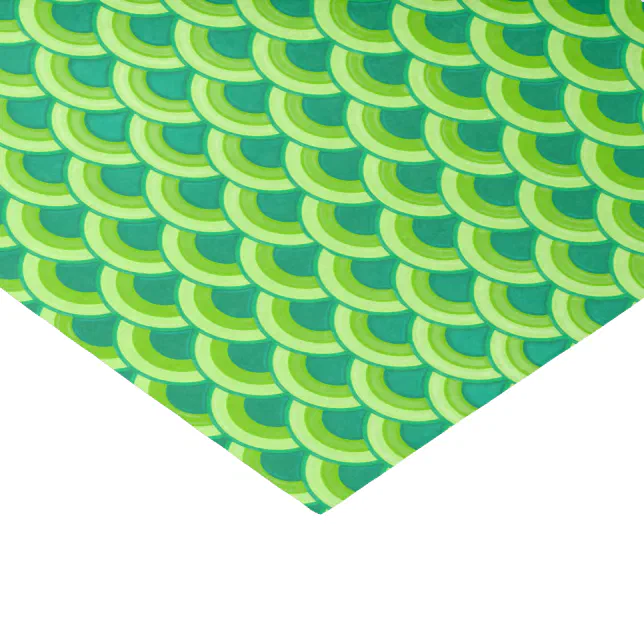 Art Deco wave pattern - jade green Tissue Paper | Zazzle