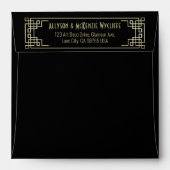 Art Deco Wedding Champagne Gold Gatsby Glamour Envelope | Zazzle
