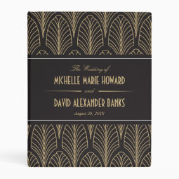 Art Deco Wedding Mini Binder | Zazzle