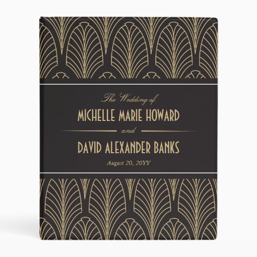 Art Deco Wedding Mini Binder | Zazzle