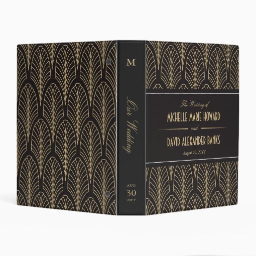 Art Deco Wedding Mini Binder | Zazzle