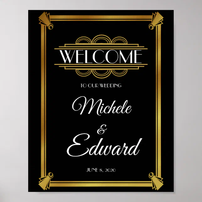 Art deco welcome Poster | Zazzle