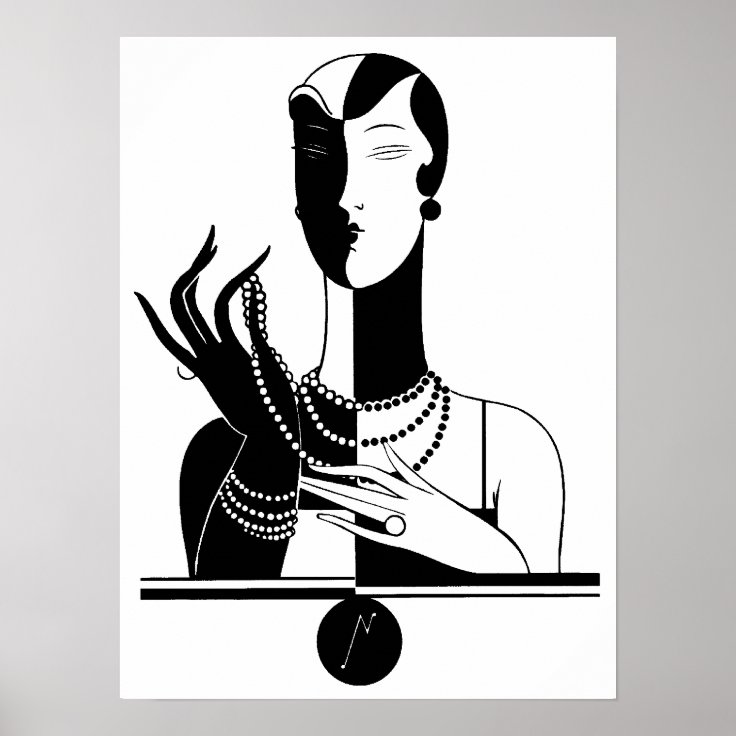 Art Deco Woman Poster | Zazzle