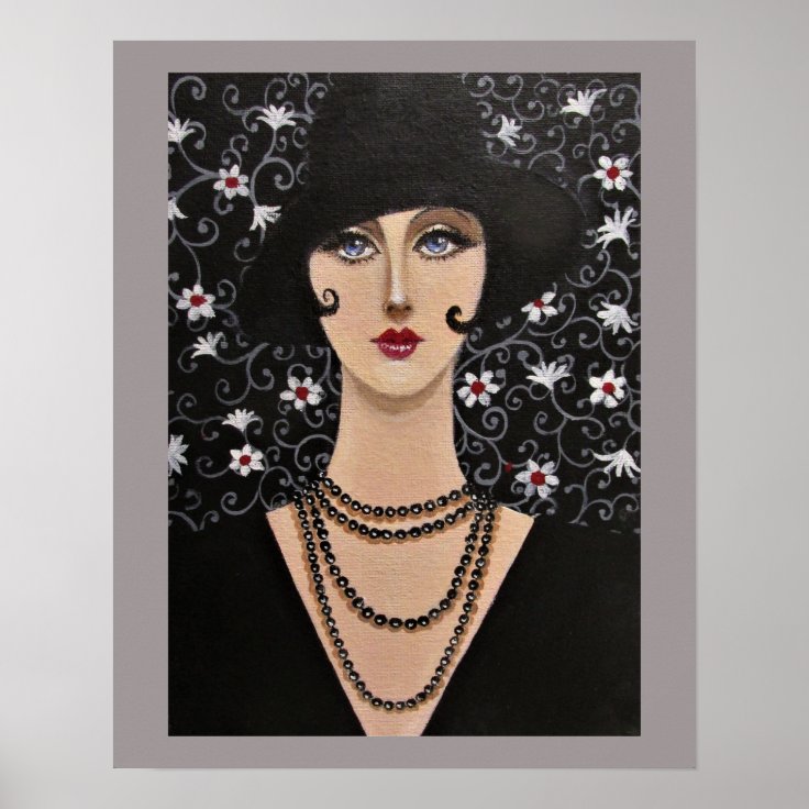 Art Deco Woman Poster | Zazzle