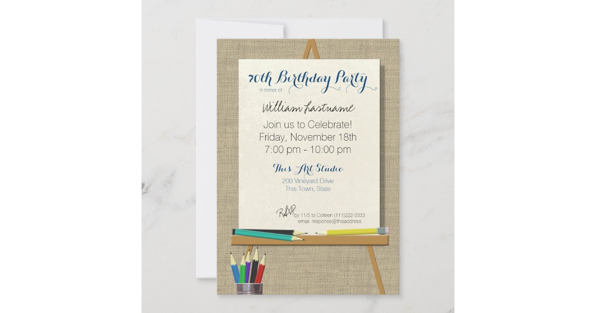 Art Easel Drawing Party Invitation | Zazzle