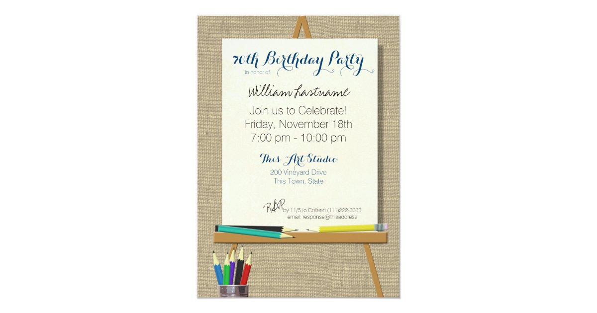 Art Easel Drawing Party Invitation | Zazzle.com