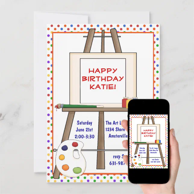 Art Easel Invitation | Zazzle