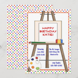 Art Easel Invitation | Zazzle