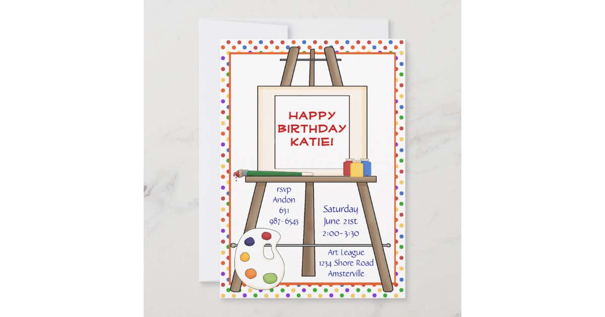 Art Easel Invitation | Zazzle