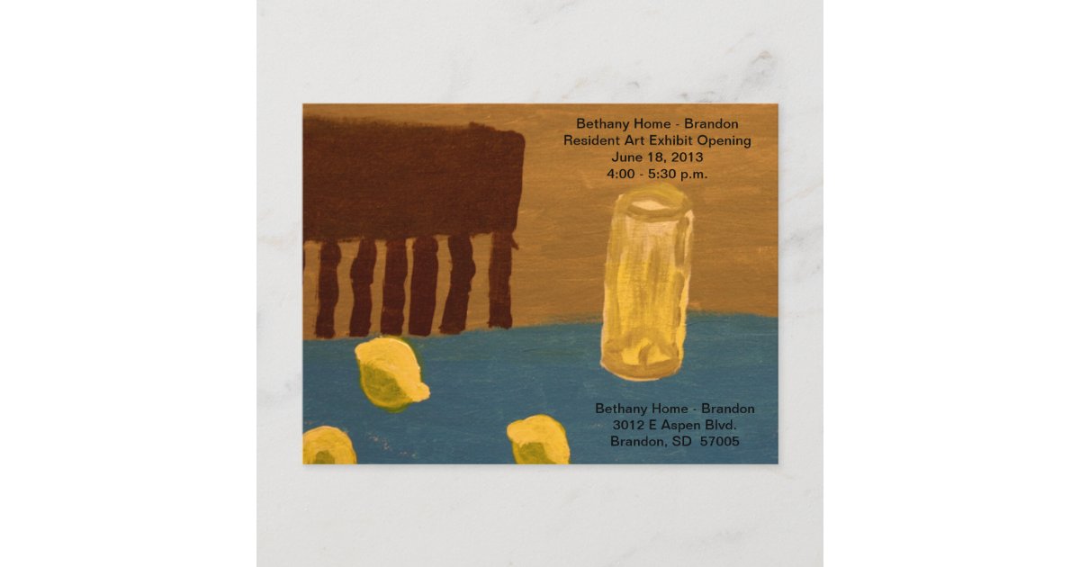 Art Exhibit Opening Postcard | Zazzle