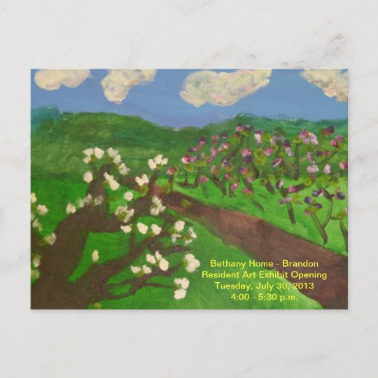 Art Gallery Exhibit Open Invitation Postcard | Zazzle.com