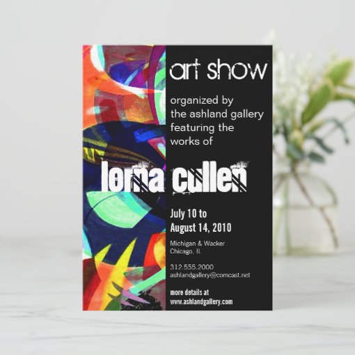 art gallery invitation | Zazzle