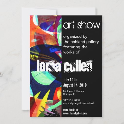 art gallery invitation | Zazzle