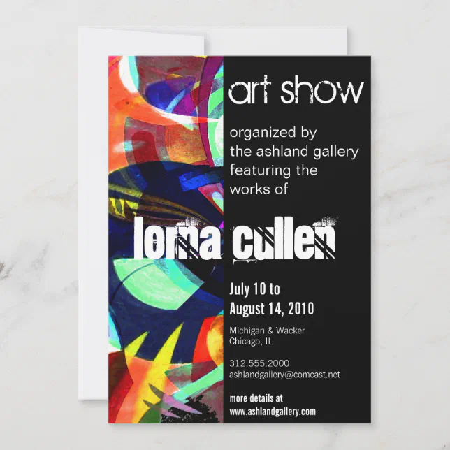 art gallery invitation | Zazzle