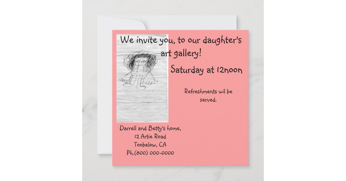 Art gallery Invitation | Zazzle