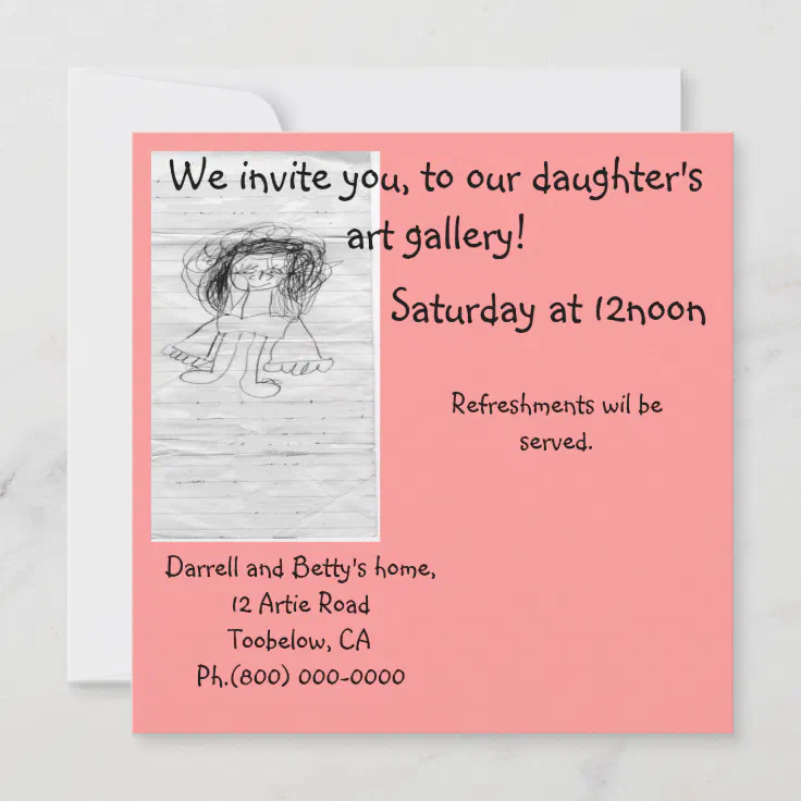 Art gallery Invitation | Zazzle