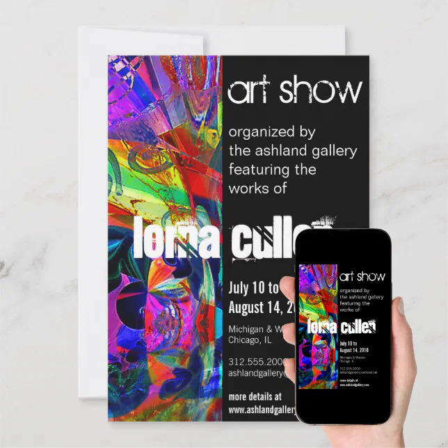 art gallery invitation - candies | Zazzle