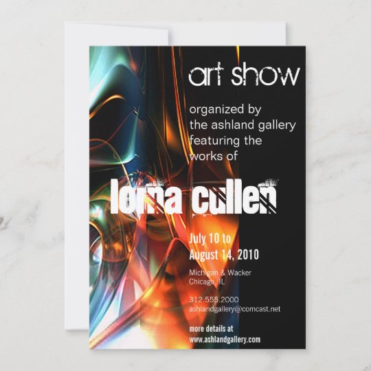 art gallery invitation - flow | Zazzle.com