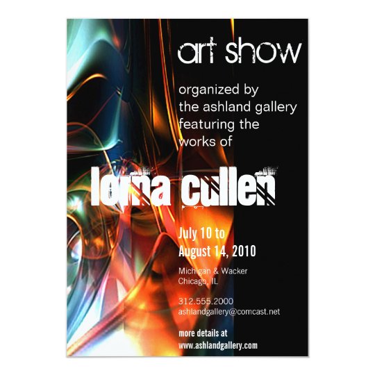 art gallery invitation - flow | Zazzle.com