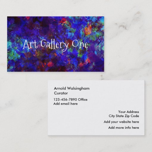 Art Gallery Profile Cards | Zazzle