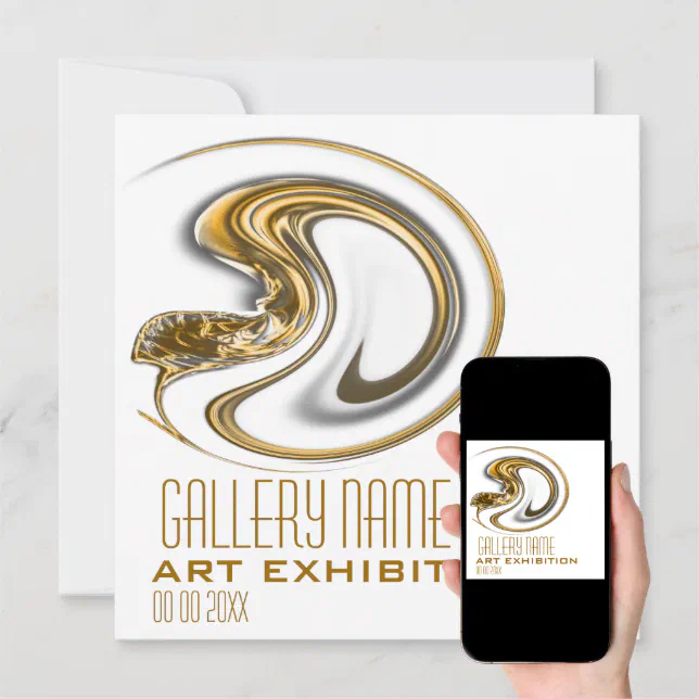 Art gallery show CUSTOMIZE Invitation | Zazzle