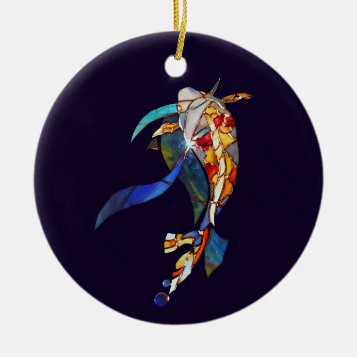 Art Glass Koi Fish ORNAMENT | Zazzle