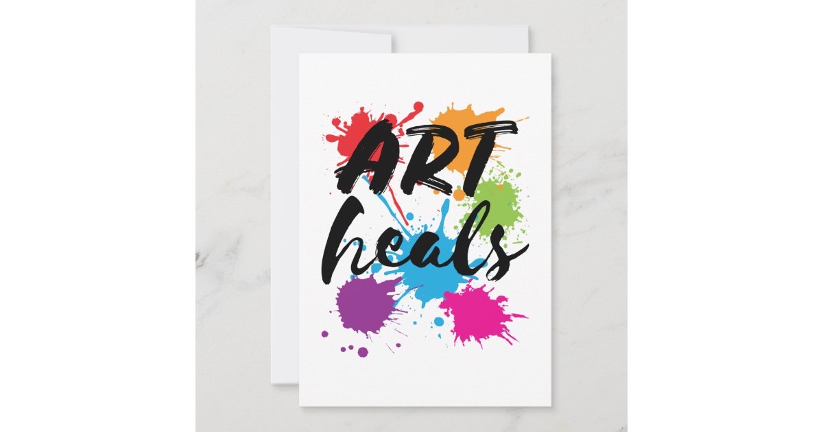 Art Heals Art Therapist Therapy Invitation | Zazzle