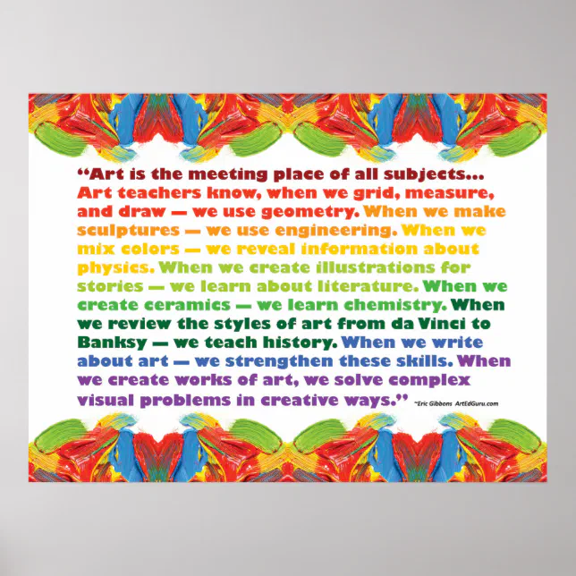 Art is the meeting place poster | Zazzle