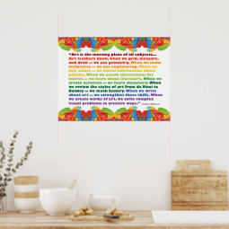 Art is the meeting place poster | Zazzle