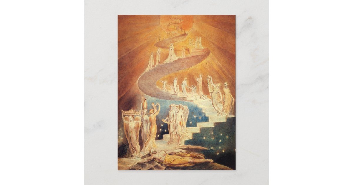 Art Jacobs ladder William Blake Postcard | Zazzle