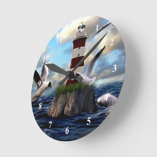 Art Lighthouse Wall Clock | Zazzle