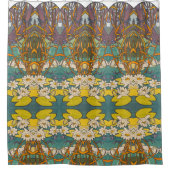 Art nouveau Alphonse mucha flower pond dragonfly Shower Curtain | Zazzle