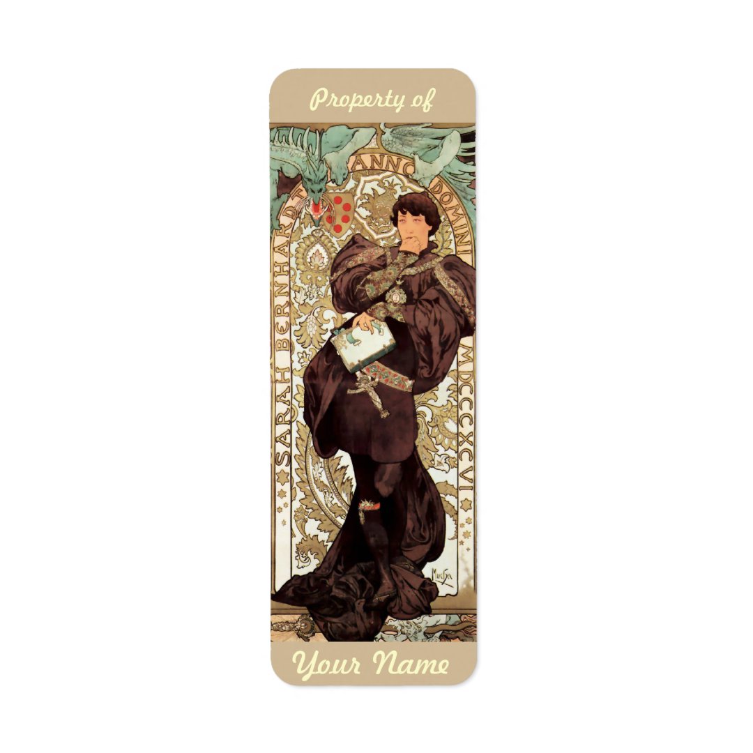 Art Nouveau Ex-Libris Bookplate Booklabel | Zazzle