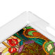 Art nouveau floral stained glass look acrylic tray | Zazzle