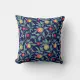 Art Nouveau Fruit Pattern on Black Throw Pillow | Zazzle