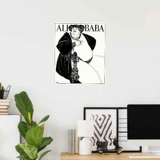 Art Nouveau illustration: Beardsley - Ali Baba Poster | Zazzle