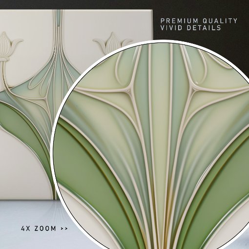 Art Nouveau Lily Elegance Ceramic Tile | Zazzle