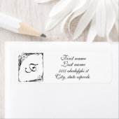 Art nouveau lily return address label | Zazzle